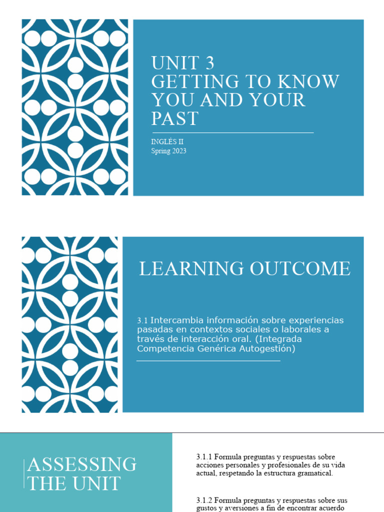 1 - Getting To Know You | PDF | Human Communication | Grammar