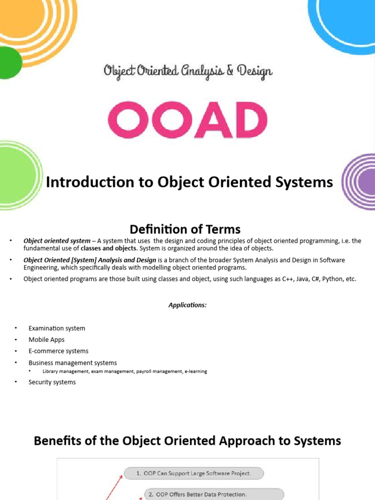 Lesson 1 - Introduction To Object Oriented Systems | PDF | Art | Computers