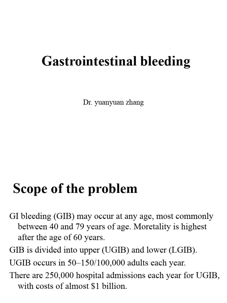 Gastrointestinal Bleeding Pdf Esophagus Clinical Medicine