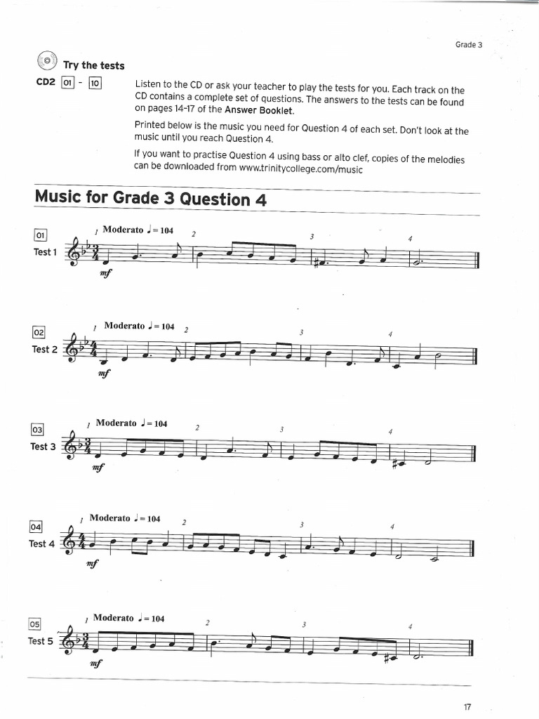 Grade 3 Aural Questions | PDF