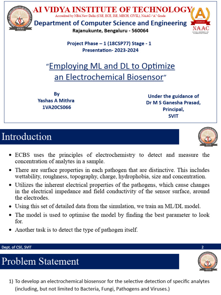 ProjectPhase 1 S1new | PDF | Biosensor | Machine Learning