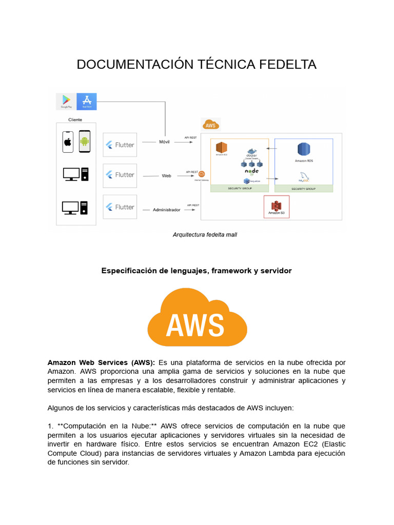 Documentación Técnica | PDF | Servicios web de Amazon | Mi sql