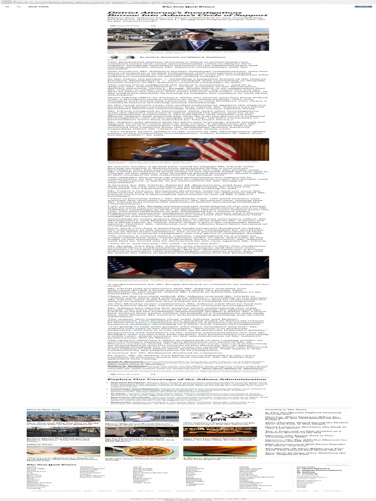 DA Investigates Adams's Inner Circle | PDF | District Attorney | The ...