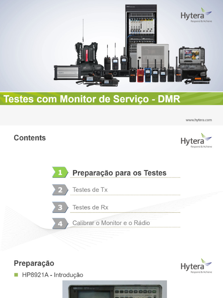 Testes Com Monitor de Serviço - DMR. - PDF Download Grátis | PDF