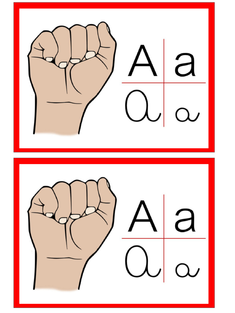 Vocales Lenguaj de Señas | PDF