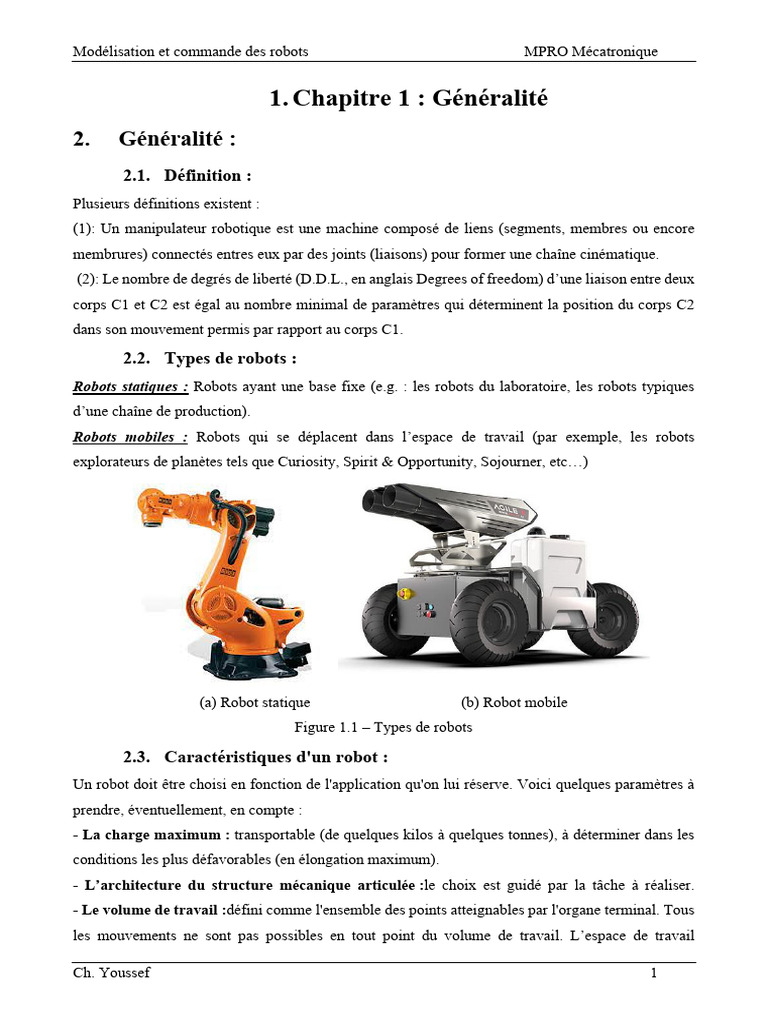 Définition et types de robots | PDF | Robot | Robotique