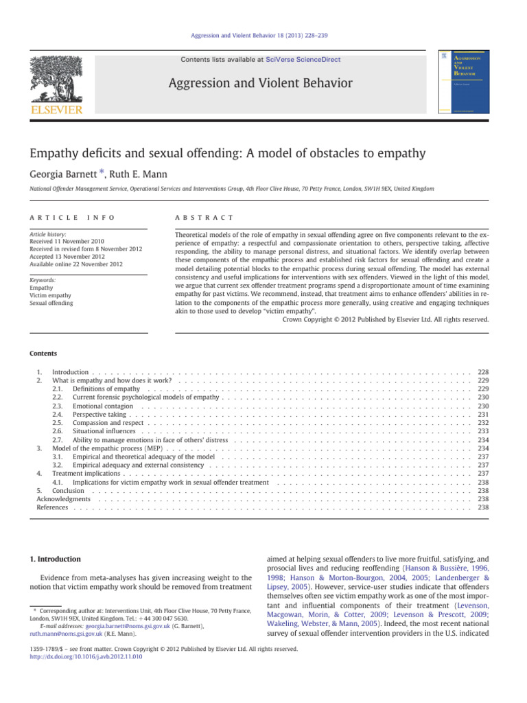 Barnet Et Al., 2013 | PDF | Empathy | Compassion