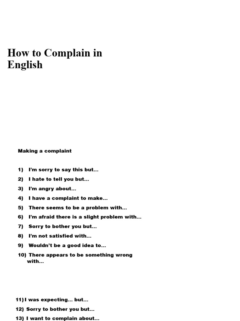 Making Complaint | PDF | Language Arts & Discipline