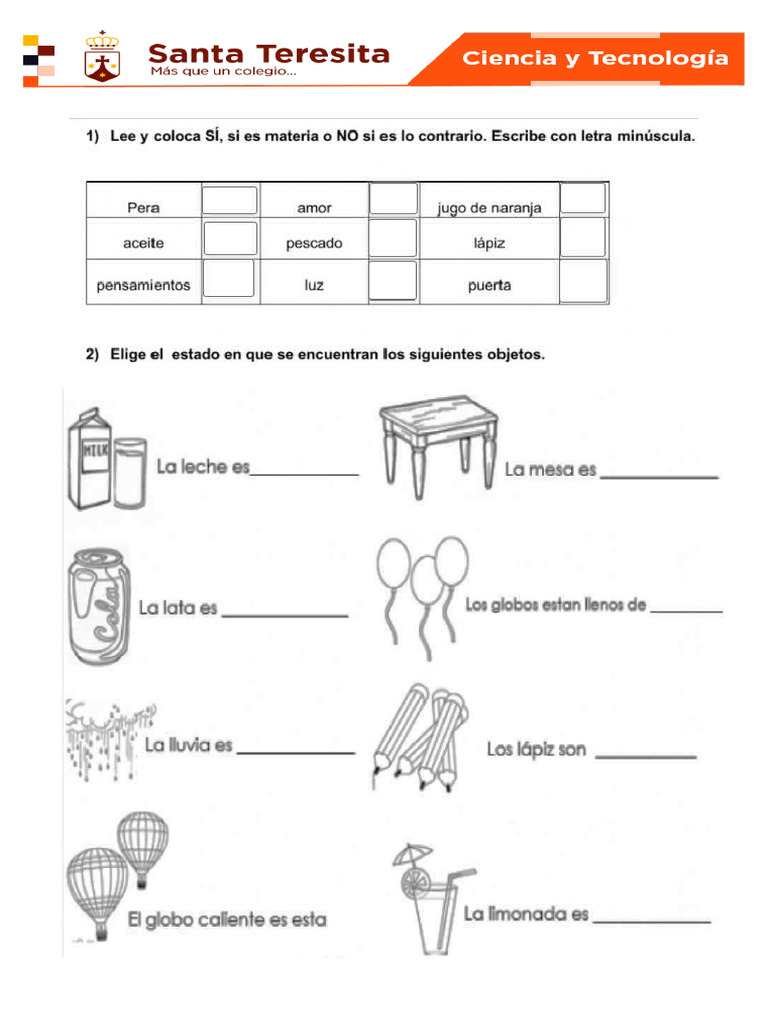Estados de La Materia - PRÁCTICA | PDF