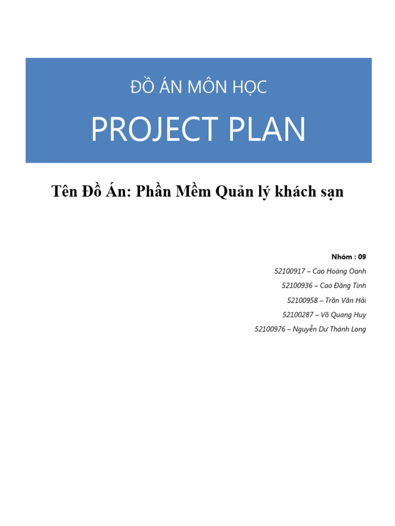 Project Plan V2 | PDF
