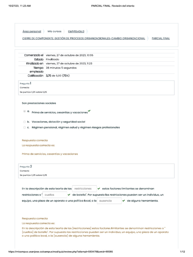 Gestion de Procesos Nota 3.75 | PDF