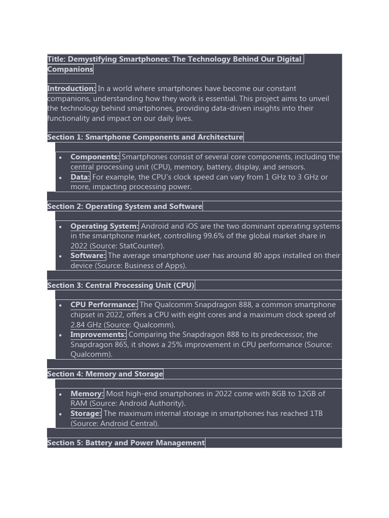 Smart phone | PDF | Smartphone | Android (Operating System)