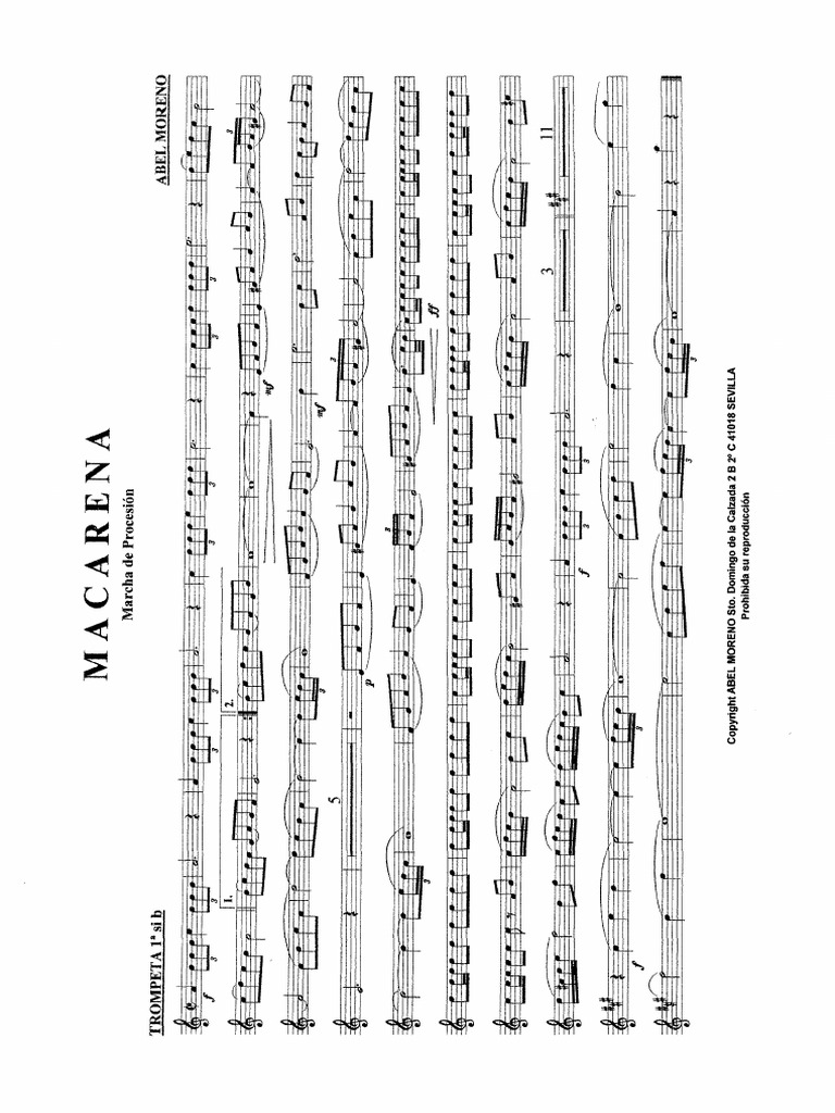 Macarena - Abel Moreno - Trompeta 1 | PDF