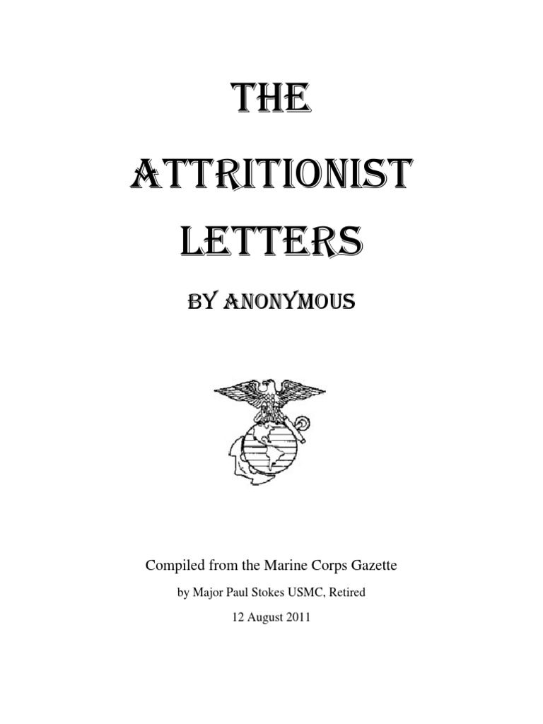 The Attritionist Letters Anthology | PDF | United States Marine Corps ...
