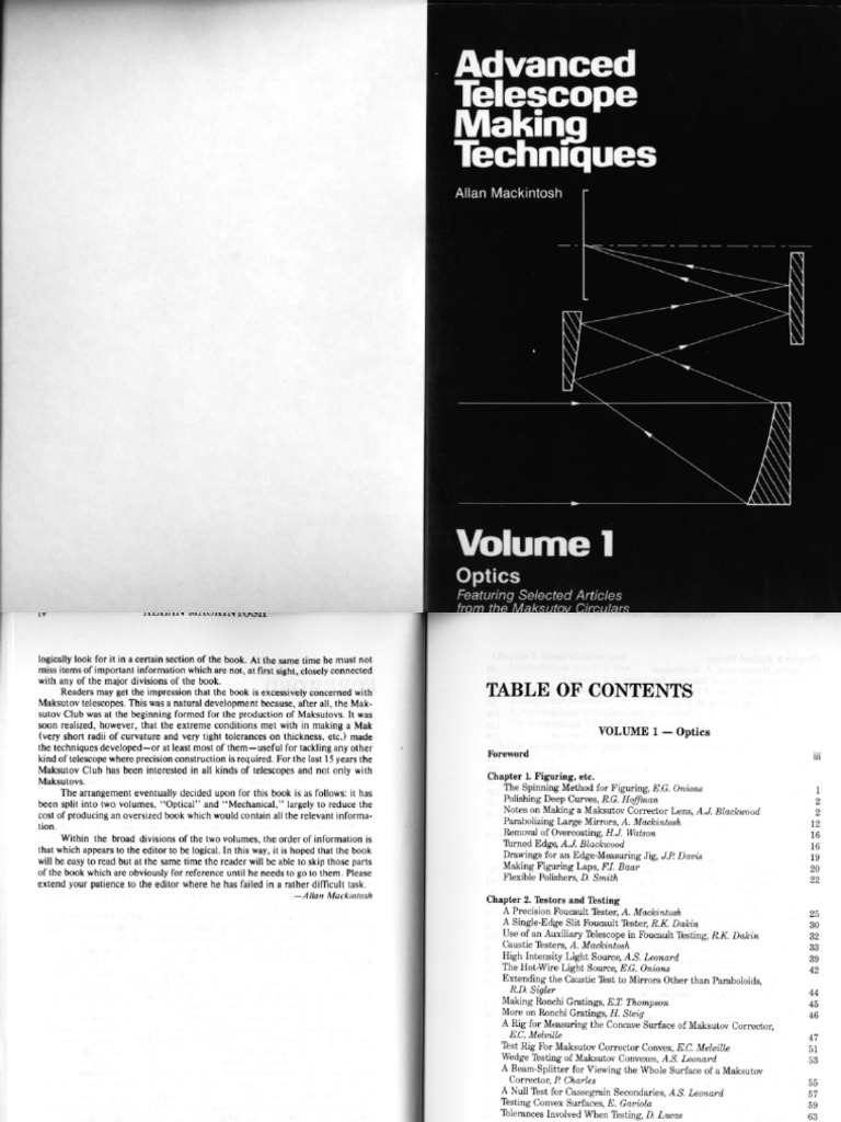 Advanced Telescope Making Techniques Volume I Optics | PDF