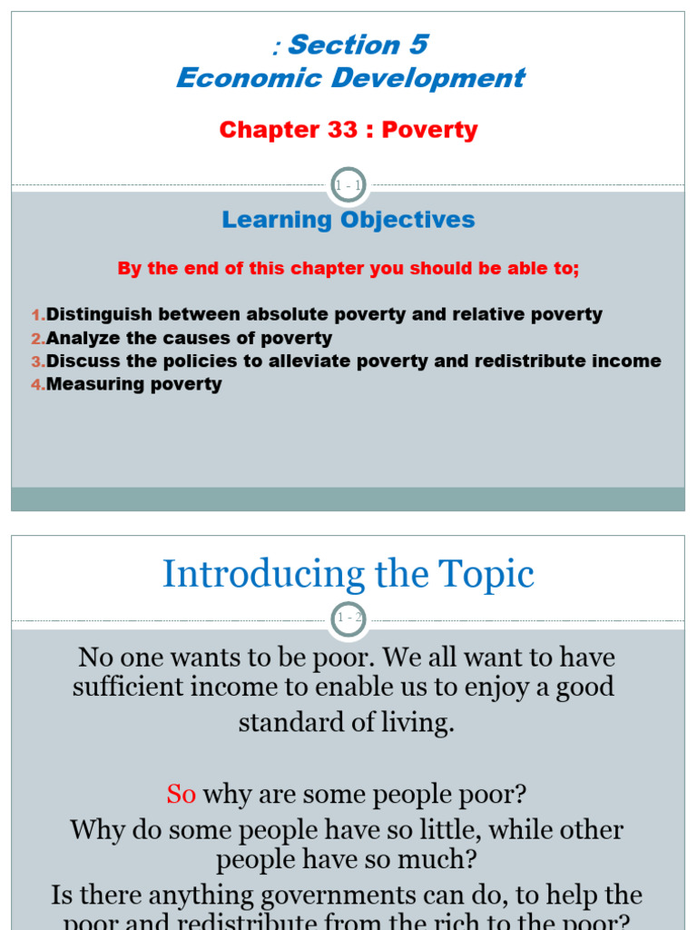 CH 33 Poverty | PDF | Poverty | Poverty & Homelessness