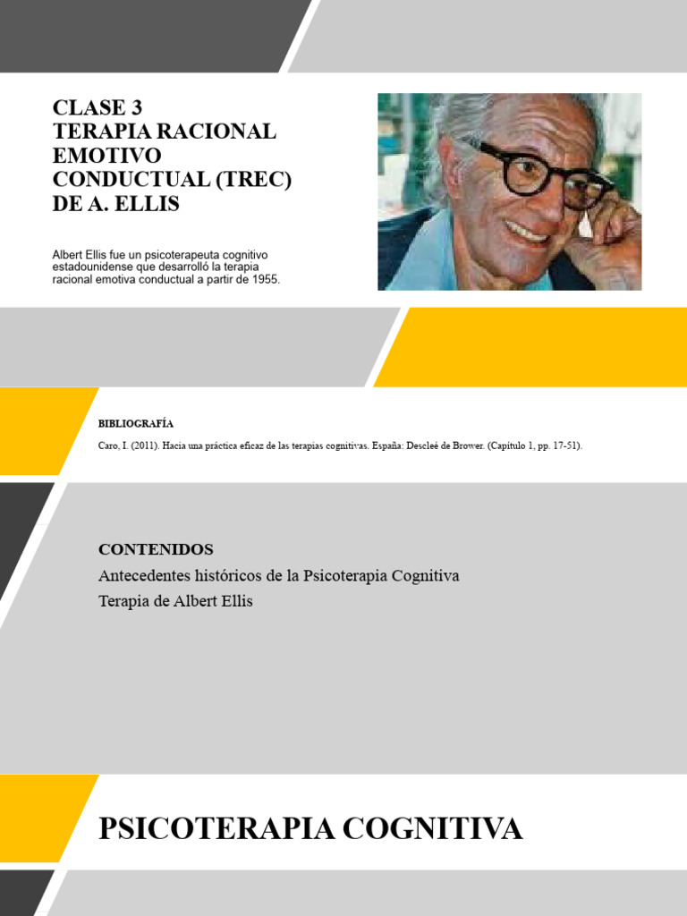 Clase 3 Terapia Racional Emotivo Conductual (Trec) de A. Ellis | PDF ...
