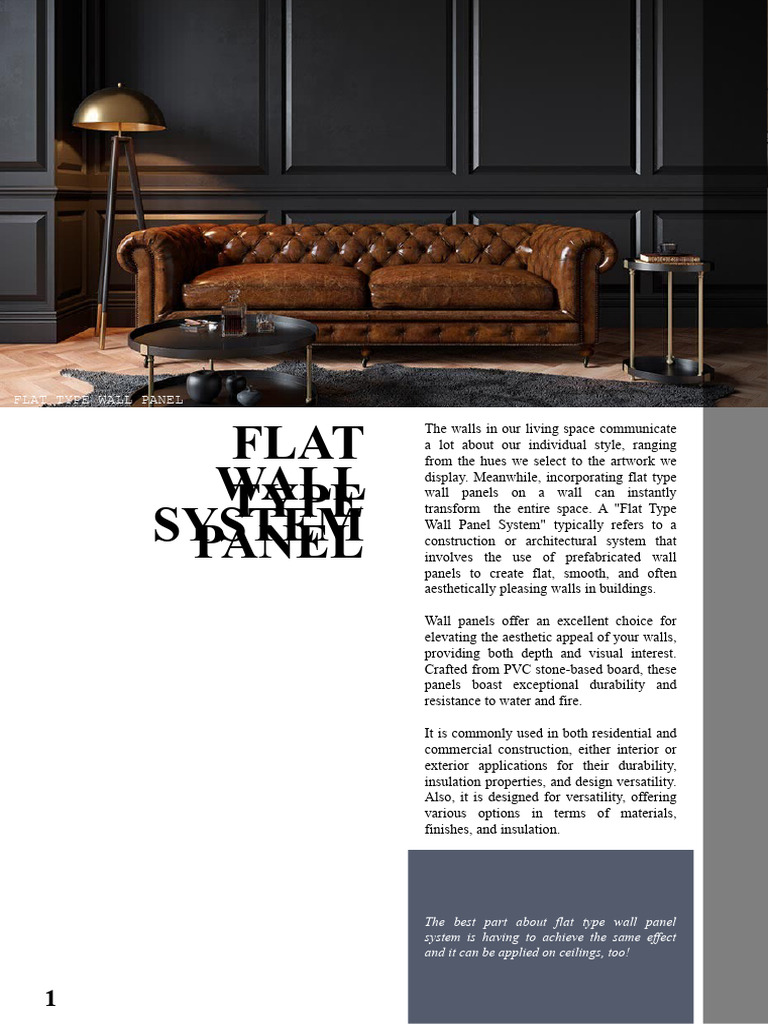 Flat Type Wall Panel System - Ishie | PDF | Wall | Building Insulation