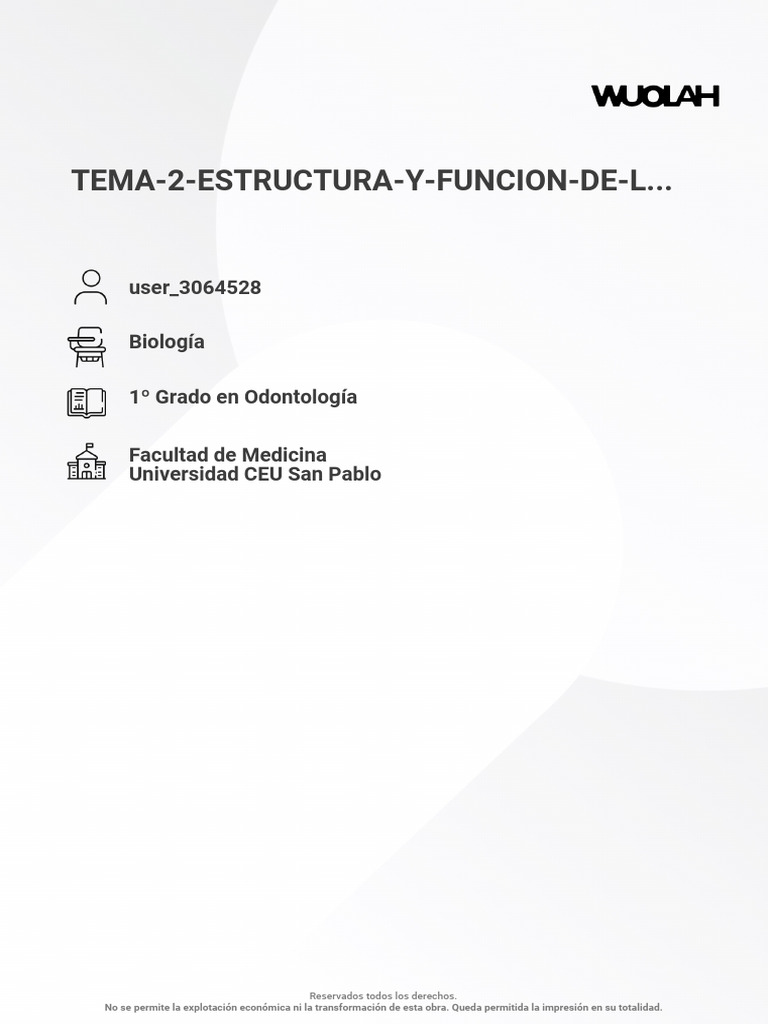Wuolah Premium TEMA 2 ESTRUCTURA Y FUNCION DE LA CELULA 2 | PDF ... Wuolah Premium TEMA 2 ESTRUCTURA Y FUNCION DE LA CELULA 2 | PDF ...