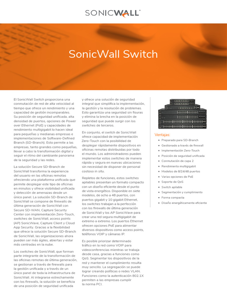 Sonicwall Switch | PDF | Cortafuegos (informática) | Protocolos de comunicaciones