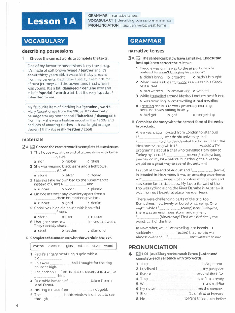 Speakout WB 1a | PDF | Linguistics