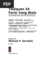 24 Forms Yang Style Tai Chi Quan | PDF | Tai Chi | Qi