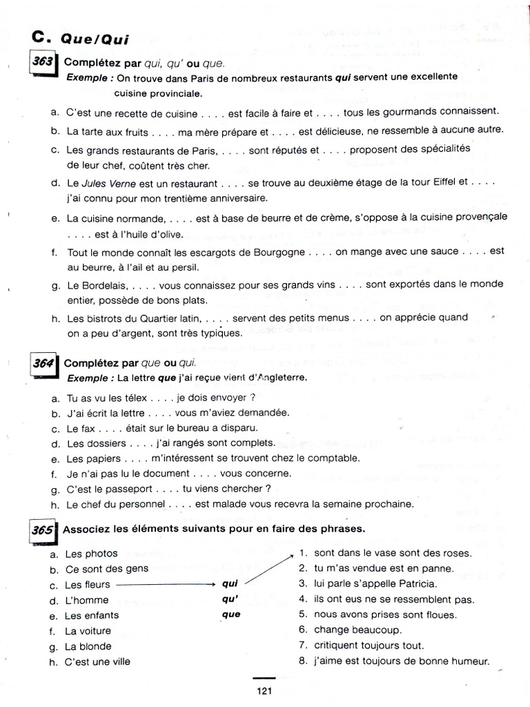 Excercice Français A2 4 | PDF