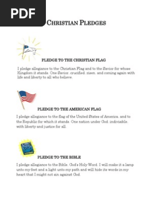 Christian Flag Pledge Printable