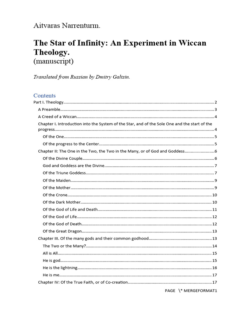 Aitvaras - The Star of Infinity | PDF | Wicca | Goddess