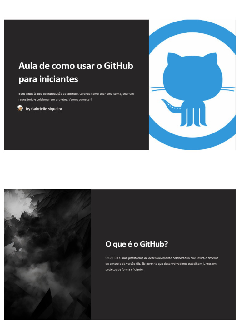 Aula de Como Usar o GitHub para Iniciantes | PDF