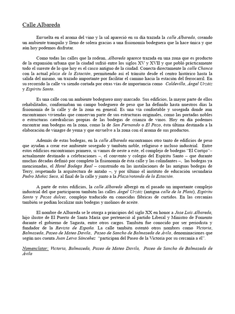 Albareda | PDF | Calle