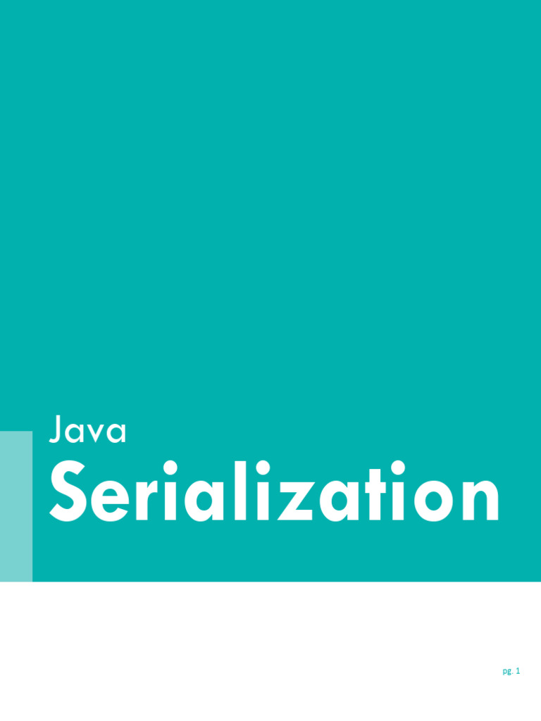 Java Serialization Pdf Method Computer Programming Class Computer Programming
