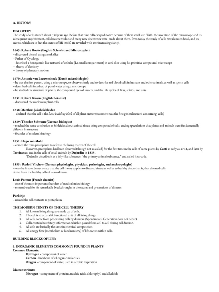 Unit 2 Notes Part 1 Pdf Mitosis Cell Biology 