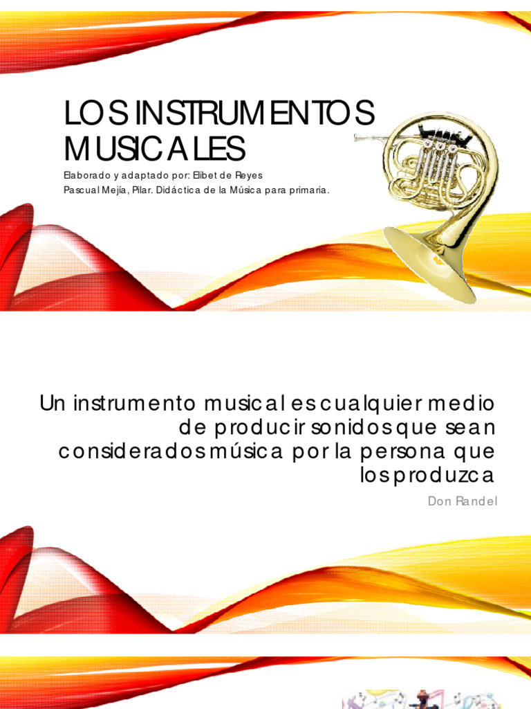 Los Instrumentos Musicales | PDF | Instrumentos musicales | Orquestas