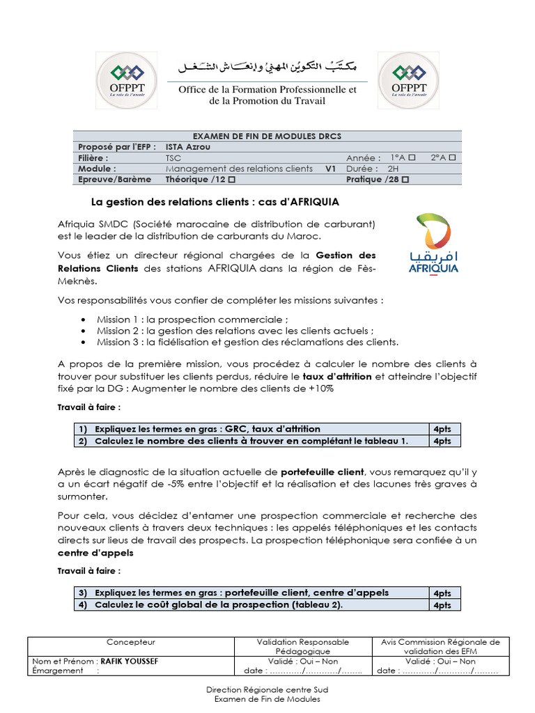 Efm Tsc2a GRC 2019 Rafik V1 | PDF | Commercialisation | Business