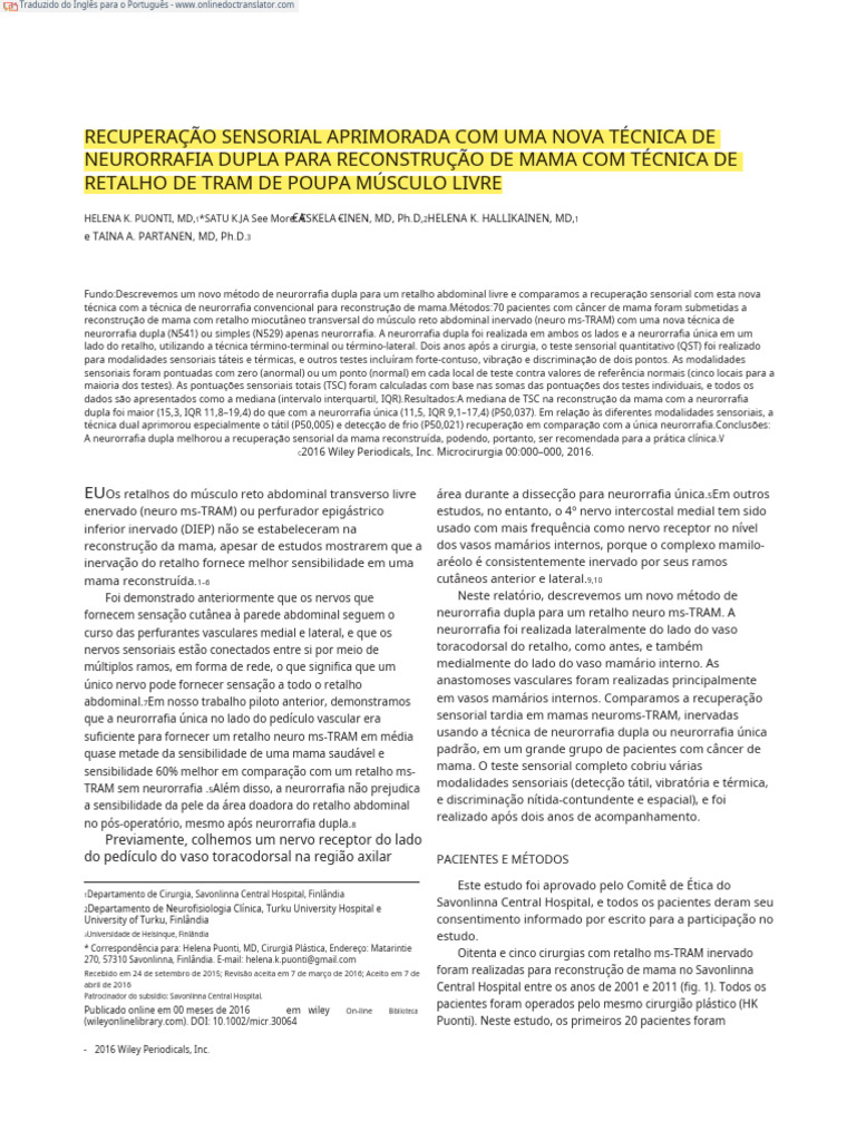 2017 Improved Sensory Recovery With A Novel Dual Neurorrhaphy Technique ...