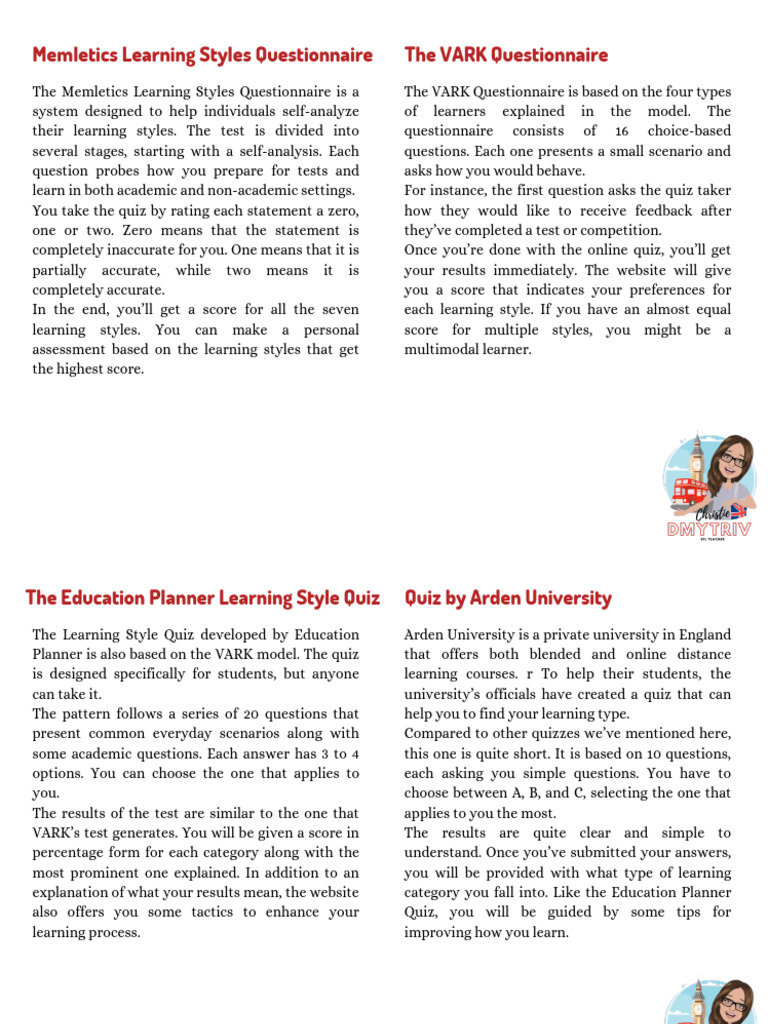 Defining Your Learning Style | PDF | Learning Styles | Teaching