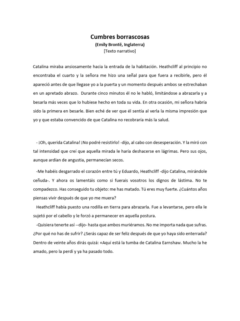 Cumbres Borrascosas | PDF | cumbres borrascosas