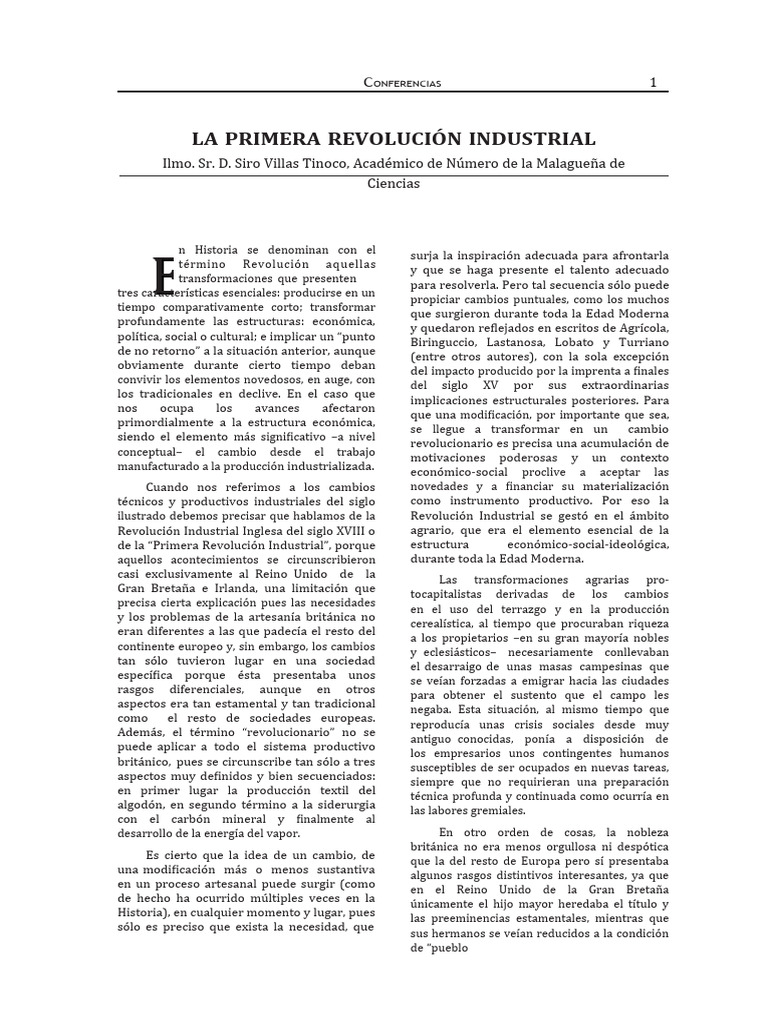 1a Revolucion Industrial | PDF | Hierro | Arrabio