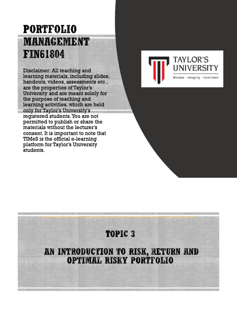 Topic 3 | PDF | Covariance | Variance