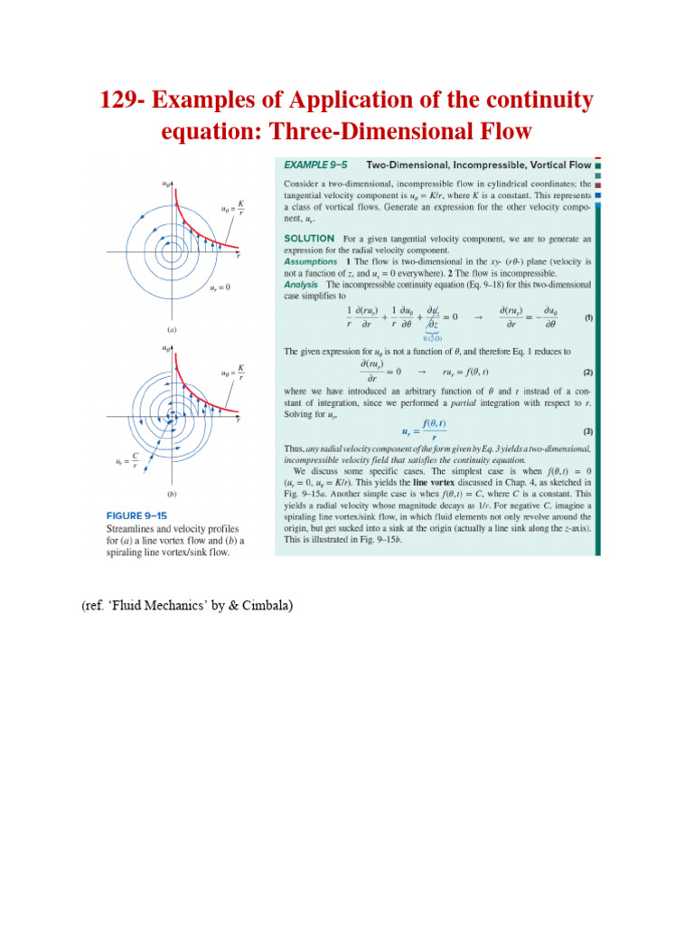 129-Examples of Application of The Continuity Equation: Three ...