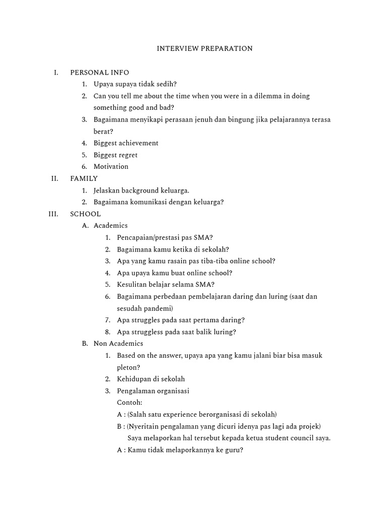 Iup Interview Script | PDF