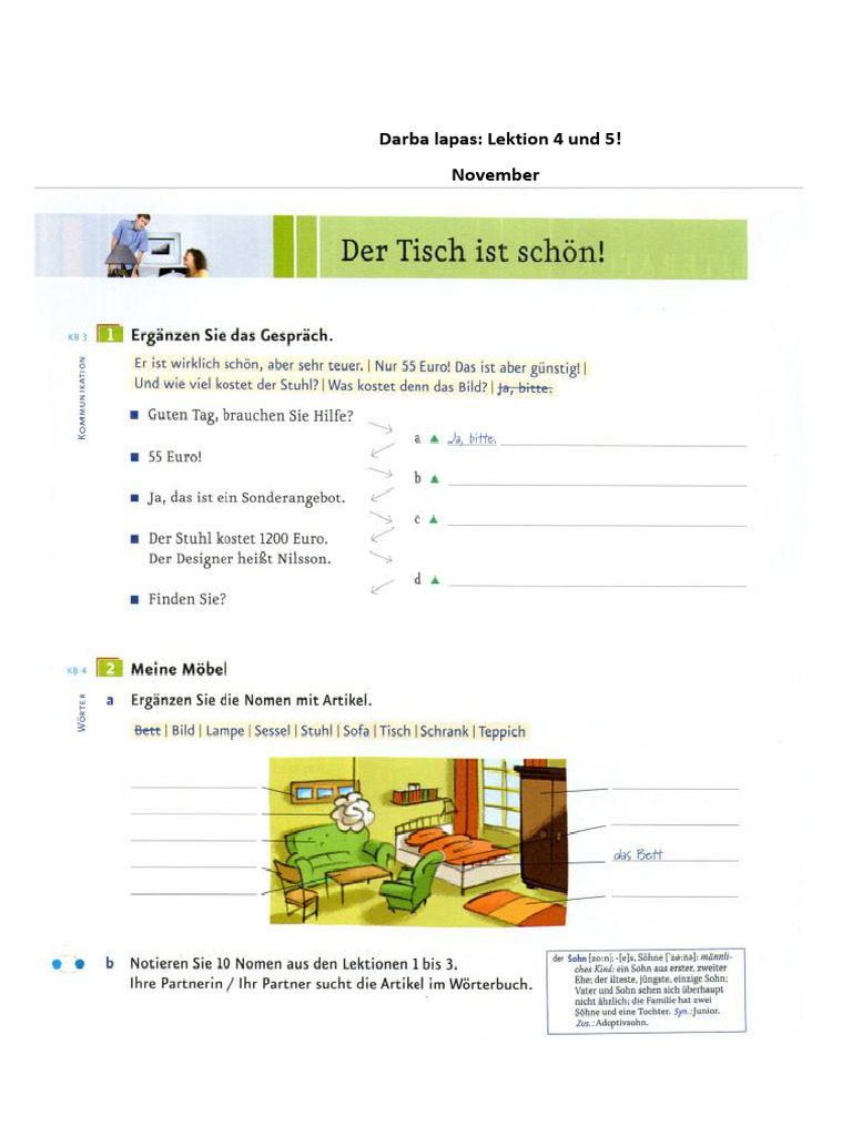Arbeitsbuch Lektion 4 Und 5 | PDF