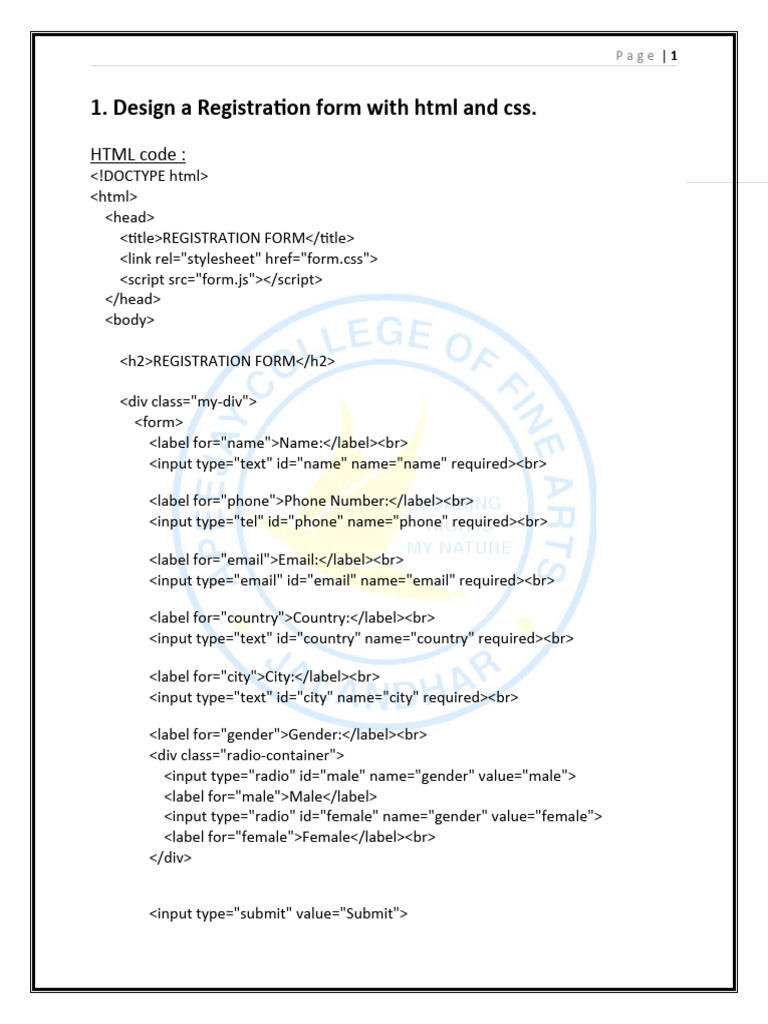 Web Tech File | PDF | Html Element | Computer Science