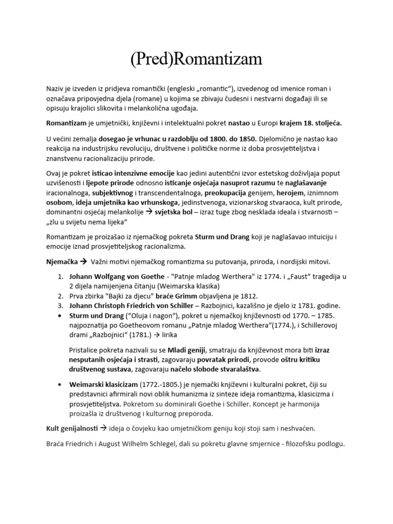Romantizam | PDF