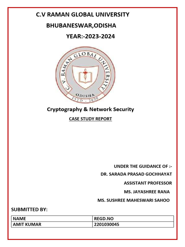 Cns Case Study Amit | PDF | Security | Computer Security