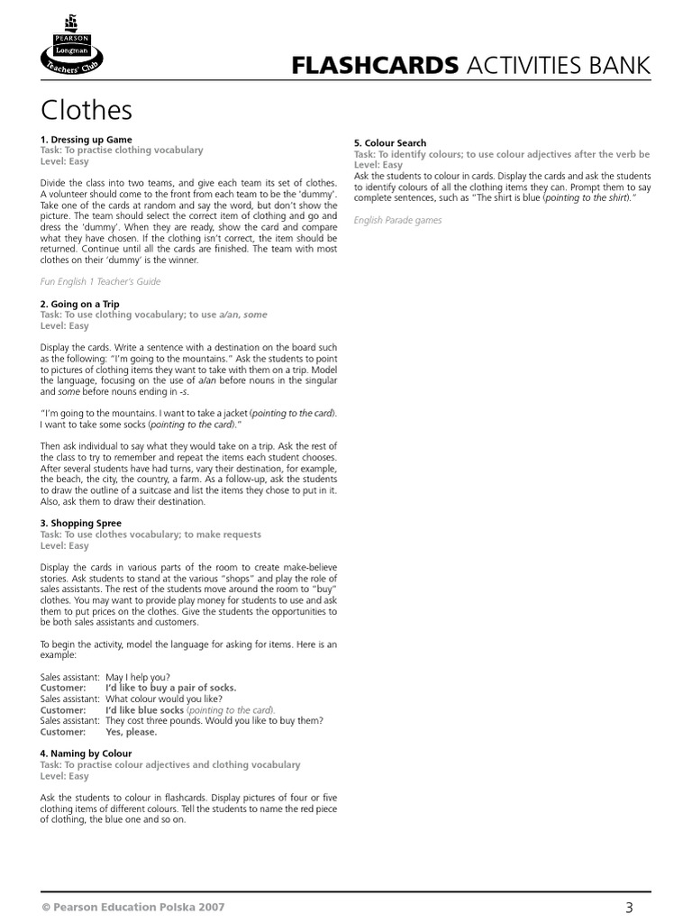 Flashcard Games for Teachers | PDF | Adjective | English Language