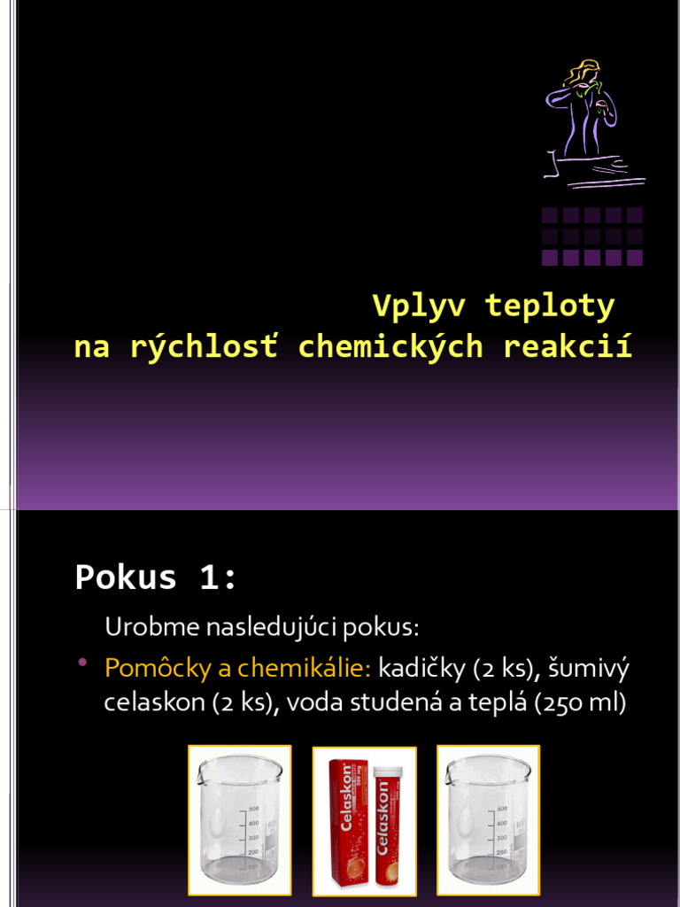 Chem 7B Vplyv Teploty Na Rychlost Chemickych Reakcii | PDF