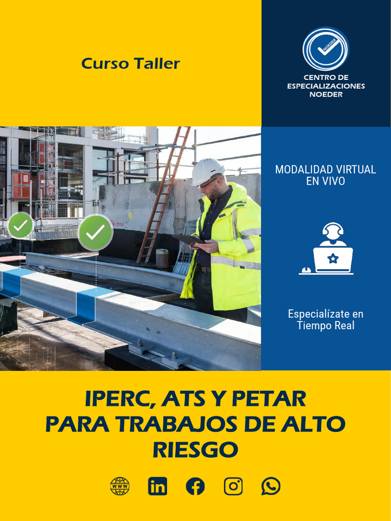 Curso Virtual: IPERC, ATS y PETAR | PDF | Evaluación de riesgos