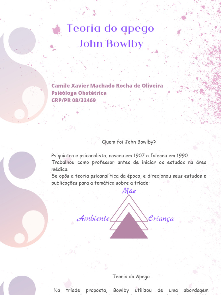 Teoria Do Apego | PDF | Teoria do Apego | Psicologia